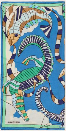 Inou&iuml; Editions Inoui Editions Tuch Cerfs Volants Mit Seide gruen