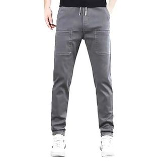 Generic Pantalon de jogging pour homme - Coupe ajust&eacute;e - Pantalon de sport respirant - Imperm&eacute;able - Pantalon chino extensible et confortable - En tissu uni -