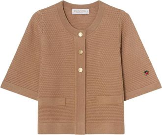 Busnel Palmer Strukturierter Baumwollcardigan - - Knitwear - Damen - Braun - M