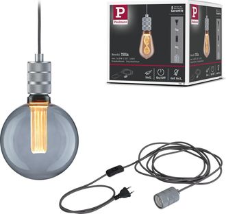 Paulmann 78437 Pendelleuchte Neordic Pendelleuchte Tilla inkl. Stecker ohne Leuchtmittel max. 20 Watt H&auml;ngeleuchte Alu Metall E27