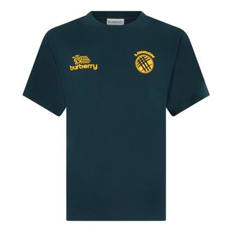Burberry Baumwoll-T-Shirt mit Print - - Tops - Herren - Schwarzk - M
