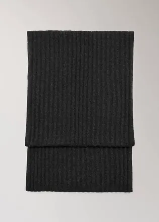 Mango &Eacute;charpe c&ocirc;tel&eacute;e en cachemire gris anthracite - Femme - Taille unique - MANGO