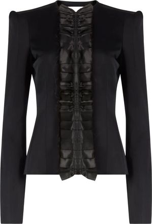 Nina Ricci Plissierte Kreppjacke - Schwarz