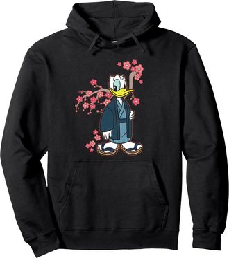Disney Donald Duck in Kimono Cherry Blossoms Spring Sakura Pullover Hoodie
