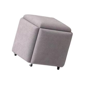 Generic Stapelbarer Sofahocker, Fu&szlig;hocker-Schminkstuhl, Leichter, platzsparender Nester, for den Innen- und Au&szlig;enbereich, Garten, B&uuml;ro, Balkon(Color 4,35x35x3