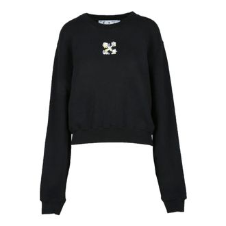 Off-white Femme, Sweatshirts et sweats &agrave; capuche, Noir, Taille: 38 FR Sweat en Coton - Mod&egrave;le Felpa