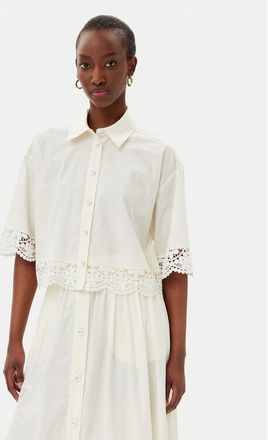 Twin-Set Hemd 251TT2093 Écru Loose Fit