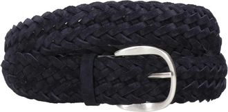 Orciani Homme, Accessoires, Bleu, Taille: 90 CM Ceinture tress&eacute;e en daim bleu