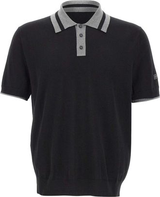 Iceberg Homme, Pulls, Noir, Taille: M Polo &agrave; Bordure C&ocirc;tel&eacute;e