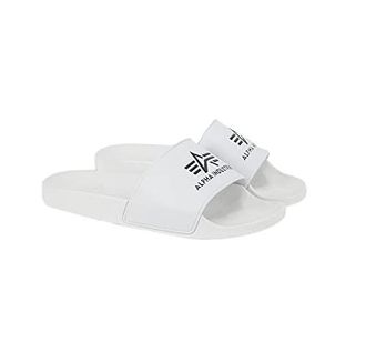 Alpha Industries Alpha Industries Slider Tongs Confortables pour Hommes Plate-Forme, White, 41 EU