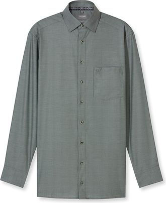 Olymp Herren Oberhemd Langarm 100184,Einfarbig,Comfort Fit 65,New Kent,graugr&uuml;n 48,45
