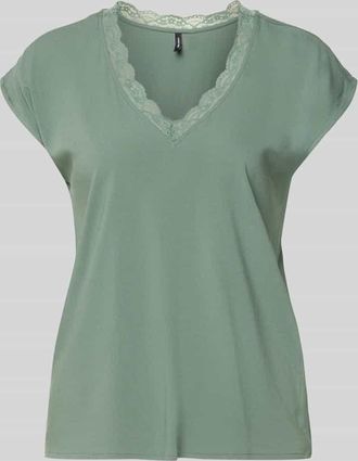 Vero Moda Regular Fit T-Shirt mit Spitzenkragen Modell BELLA