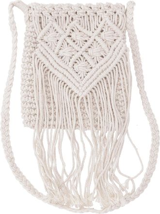 Guru Shop Makramee Umh&auml;ngetasche, Schultertasche - Modell 2, Unisex - Erwachsene, Baumwolle, 24x20x6 cm