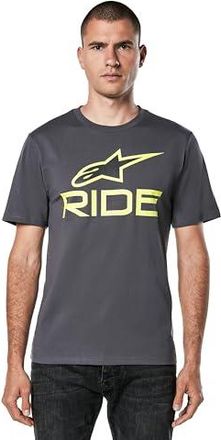 Alpinestars Ride 4.0 Csf Tee T-Shirt &agrave; Manches Courtes Homme Charbon/Lime/Noir L