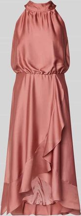 Swing Cocktailkleid mit Stehkragen und Volants