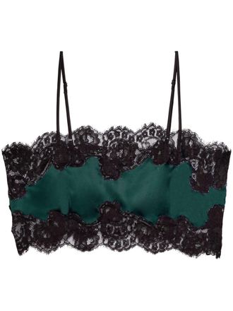 Fleur du Mal haut &agrave; d&eacute;tails en dentelle - Vert