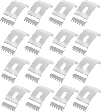 NUOBESTY 20 St&uuml;ck Vorhangmontageplatten aus Metall 38mm Vertikalvorhang Befestigungsplatten Fest Installierbare Reparaturteile f&uuml;r Gardinenzubeh&ouml;r Geeignet f&uuml;r