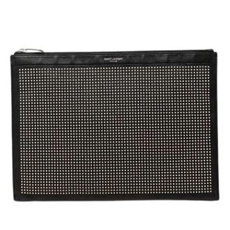 Saint Laurent Pre-owned Nieten Clutch - - Pre-owned - Damen - Schwarzk - ONE SIZE