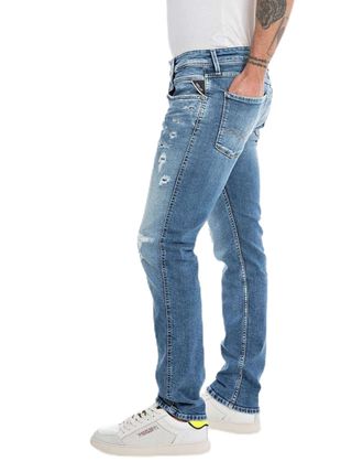 Replay Herren Jeans Anbass Slim-Fit, Medium Blue 009 (Blau), 29W / 34L