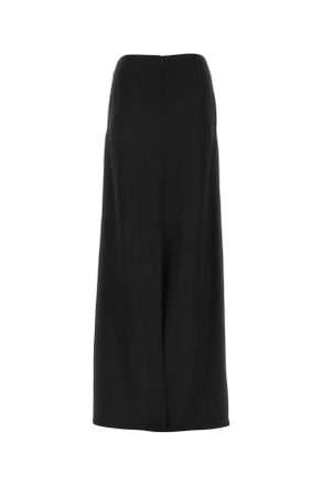 Bottega Veneta Womens Black Viscose Blend Skirt 1000 Exterior: Silk Gonne