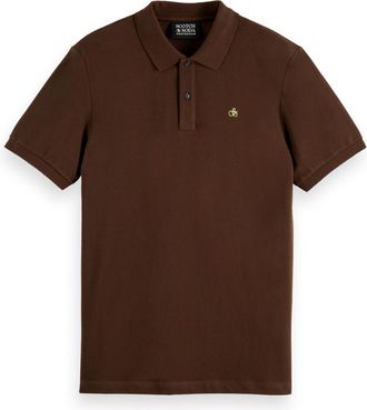 Scotch & Soda Mens Seasonal Core-Regular-Fit Polo Shirt, Demitasse 201, S
