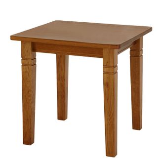 Maison Belfort home24 Esstisch I 78 x 78 x 78cm ohne Funktion Braun/Kiefer Bernstein