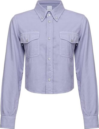 Pinko Skihemd Drillino Color Damen, Y47_lila, 42