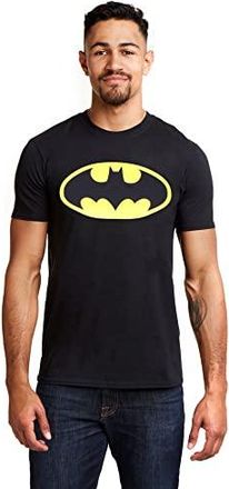 DC Comics T-Shirt avec Logo Batman pour Homme, Noir, Taille XXL UK
