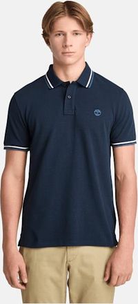 Timberland Kurz&auml;rmeliges Oyster River Poloshirt mit Streifendesign f&uuml;r Herren in Dunkelblau, Herren, Blau, Gr&ouml;&szlig;e