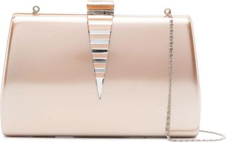 Ferragamo 2000s Clutch in Glanzoptik - Nude