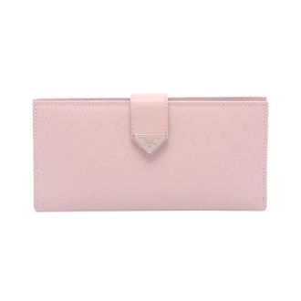 Prada Portefeuille long bifold Saffiano doccasion - Femme - Pre-owned - Rose - Taille: ONE Size