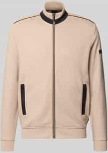 Bugatti Sweatjacke mit Stehkragen und Rei&szlig;verschluss