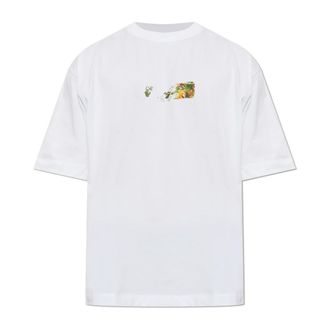 Off-white Logo Print T-Shirt - - Tops - Herren - Wei&szlig; - S