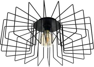 Eglo Deckenlampe Tremedal, 1 flammige Deckenleuchte aus Stahl, Wohnzimmerlampe in Schwarz, Küchenlampe, Flurlampe Decke mit E27 Fassung