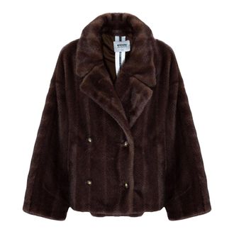 S.W.O.R.D 6.6.44 Faux-Fur Zweireihiger Mantel - - Jackets - Damen - Braun - S