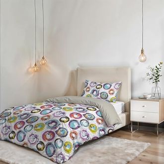 Italian Bed Linen Fantasy Italian Bed Linen Bettbezug, Kleine doppelte, Mikrofaser, abstraktes Zirkeln