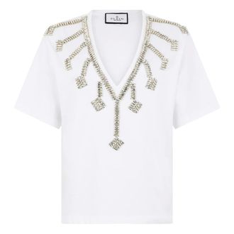 Philipp Plein Damen, Oberteile, Wei&szlig;, SGr&ouml;&szlig;e