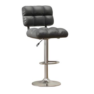 Generic Verstellbarer, Drehbarer Barhocker In Tresenh&ouml;he, Modernes Quadratisches Design Aus Pu-Leder mit R&uuml;ckenlehne f&uuml;r K&uuml;cheninsel und Esszimmer