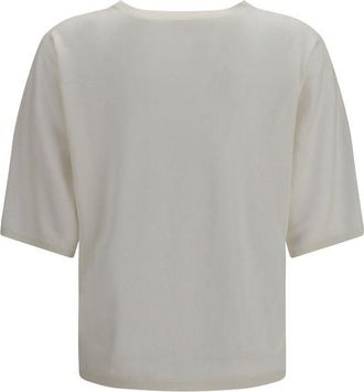 Brunello Cucinelli Cashmere and Silk Sweater - White
