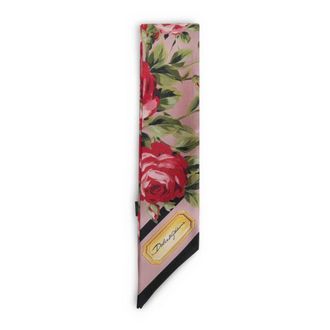 Dolce & Gabbana Seiden-Twill-Bandeau mit Rosenbouquet-Print - - Accessories - Damen - Mehrfarbig - ONE SIZE