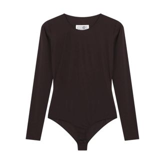 Maison Margiela Femme, Tops, Brun, Taille: 42 FR Body en jersey