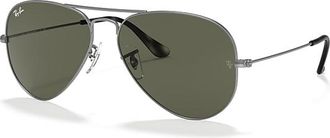 Ray-Ban Aviator Classic Sonnenbrillen Grau Fassung Grün Glas 62-14
