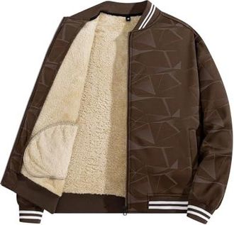 Generic Veste polaire doubl&eacute;e pour homme - Veste de transition dhiver sans capuche - Veste de sport moderne - Veste dext&eacute;rieur chaude et coupe-vent - Veste de