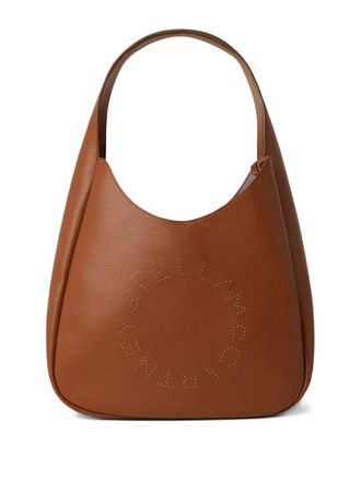 Stella McCartney sac à main Slouchy médium à détail de logo - Marron