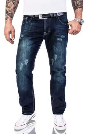 Rock Creek Herren Designer Jeans Verwaschen Used Vintage Look RC-2063 W40 L36