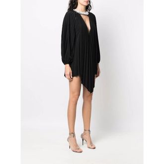 Alexandre Vauthier Glass Crystal Embellished Cocktail Dress - Black