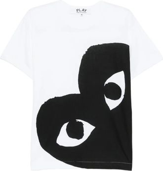 Comme Des Garçons t-shirt à motif coeur signature - Blanc
