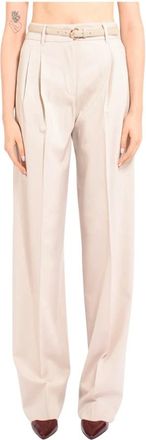 Max Mara Femme, Pantalons, Beige, Taille: 36 FR Wide Pantalons