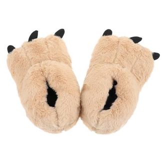 BESPORTBLE Pantoufles dHiver en Peluche &agrave; Motif de Dessin Anim&eacute; Taille Unique 35-39 Couleur Marron Confortables et Chaudes Maison Semelle L&eacute;g&egrave;re et Souple pour G