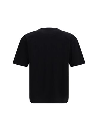 Valentino Mens Panther Cotton T-Shirt Nero-Rosso T-Shirts Nero/rosso And Polos